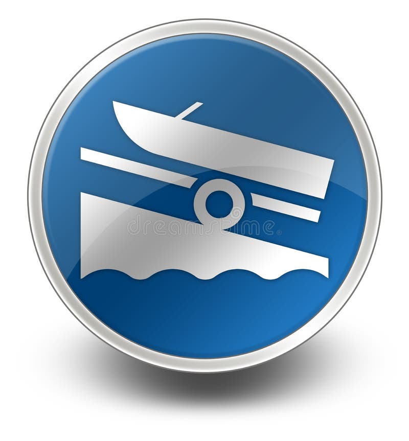 Icon, Button, Pictogram Boat Ramp Stock Illustration - Illustration of ...