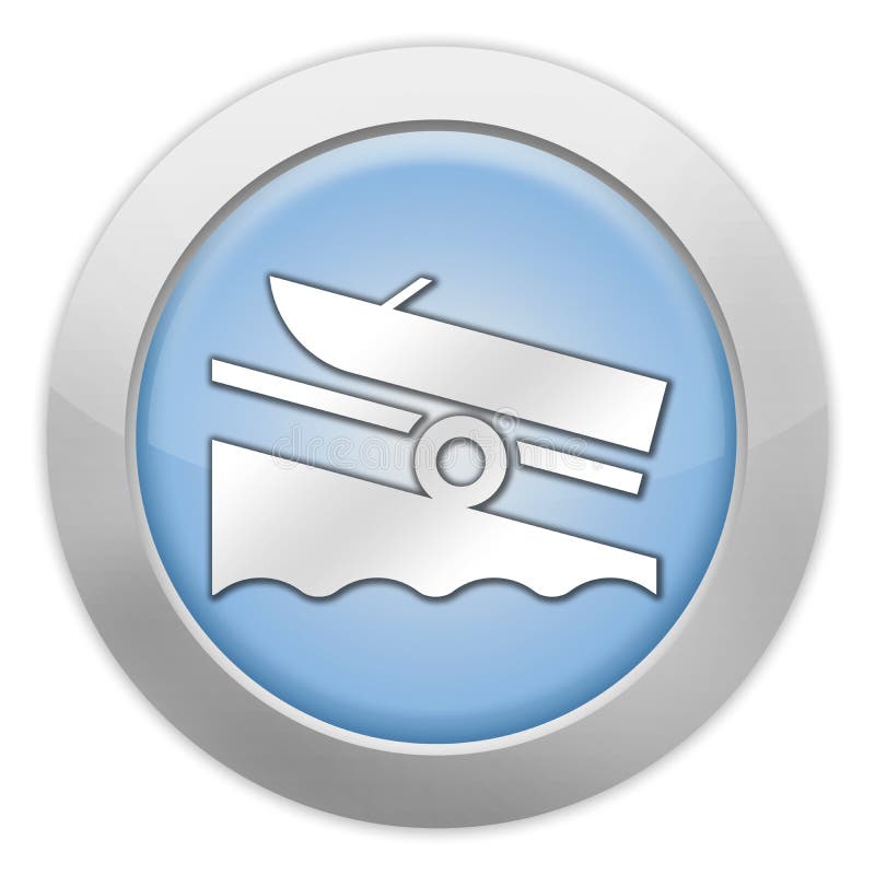 Icon, Button, Pictogram Boat Ramp Stock Illustration - Illustration of ...