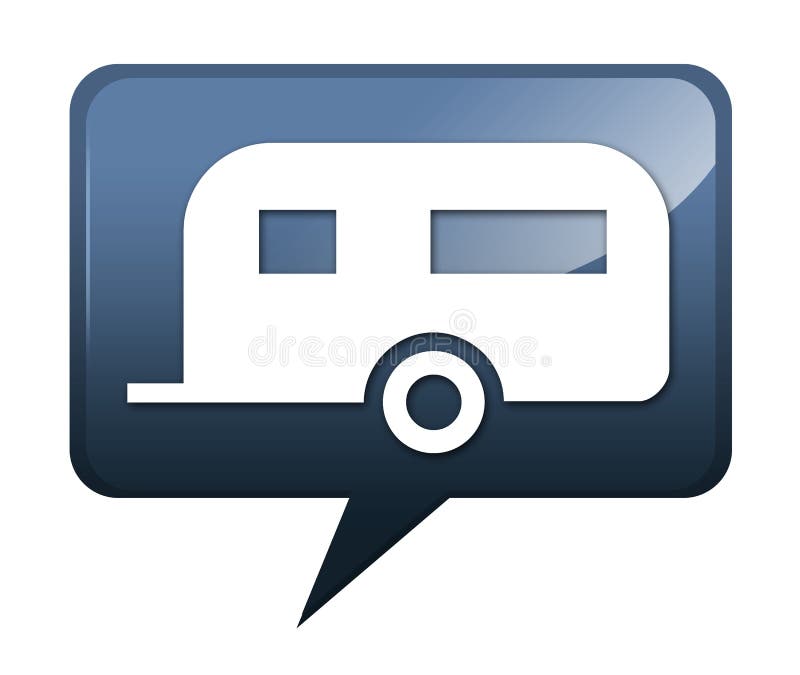 Icon, Button, Pictogram Camping Trailer Stock Illustration ...