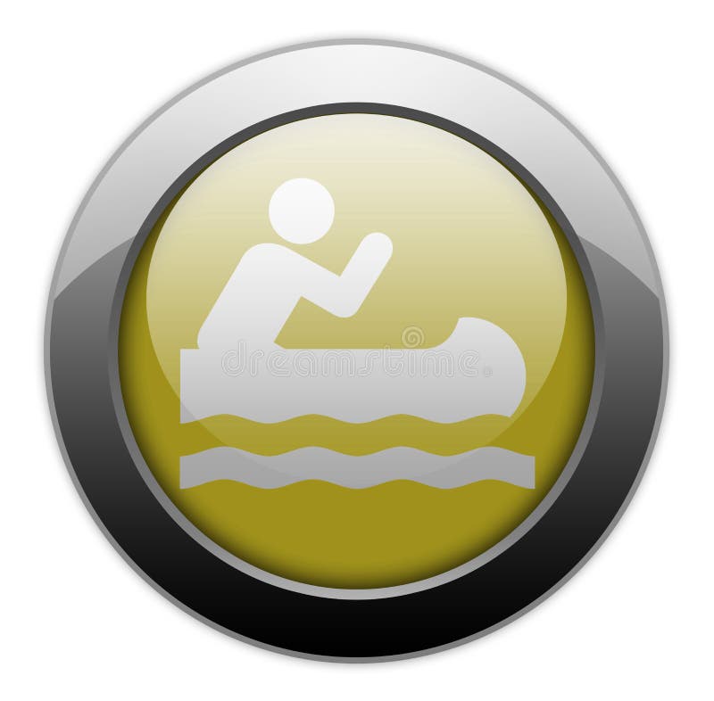 Icon, Button, Pictogram Canoeing Stock Illustration - Illustration of ...