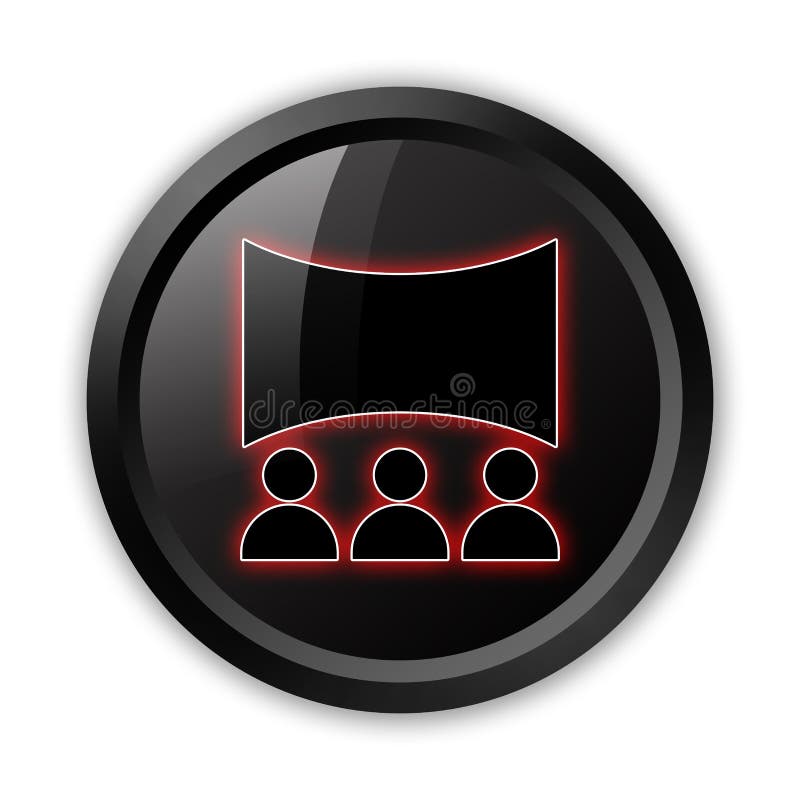 Icon, Button, Pictogram Cinema Stock Illustration - Illustration of ...
