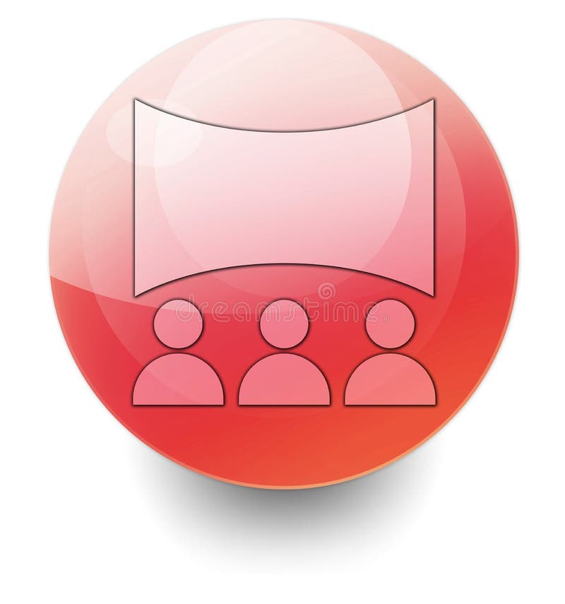 Icon, Button, Pictogram Cinema Stock Illustration - Illustration of ...
