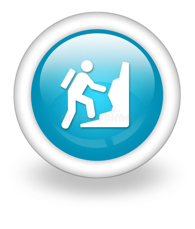 Icon, Button, Pictogram Climbing Stock Illustration - Illustration of ...
