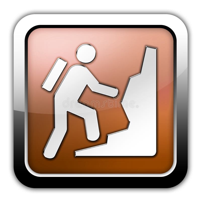 Icon, Button, Pictogram Climbing Stock Illustration - Illustration of ...