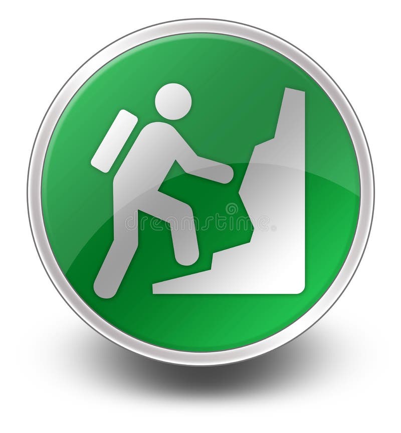 Icon, Button, Pictogram Climbing Stock Illustration - Illustration of ...