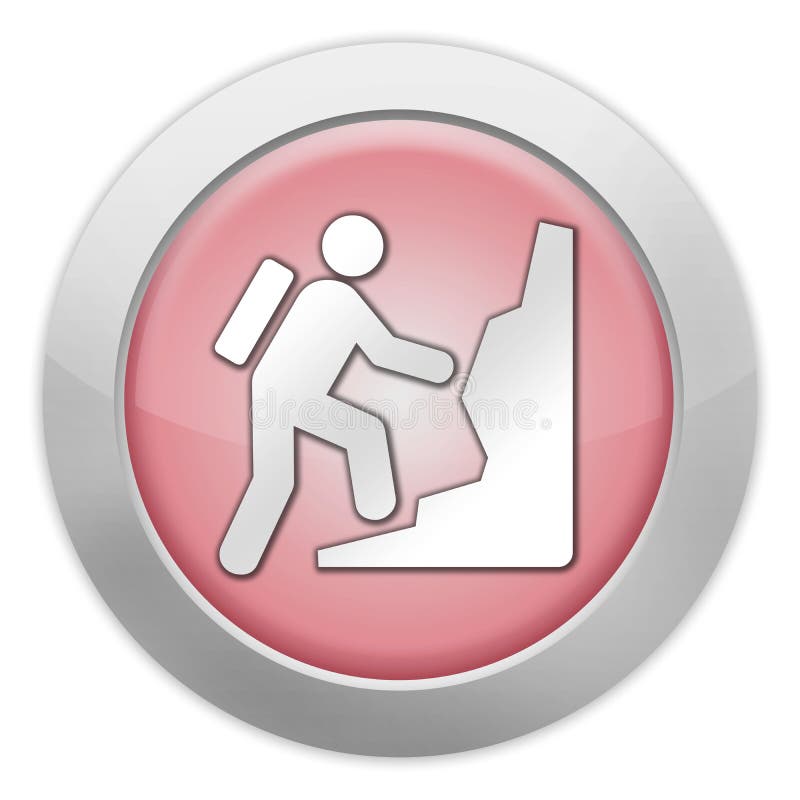 Icon, Button, Pictogram Climbing Stock Illustration - Illustration of ...