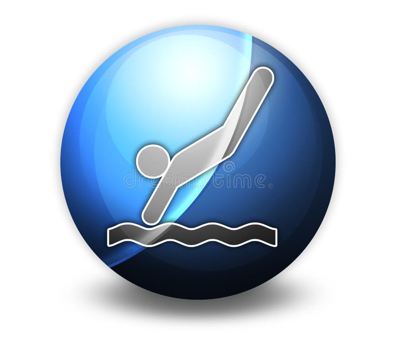 Icon, Button, Pictogram Diving Stock Illustration - Illustration of ...