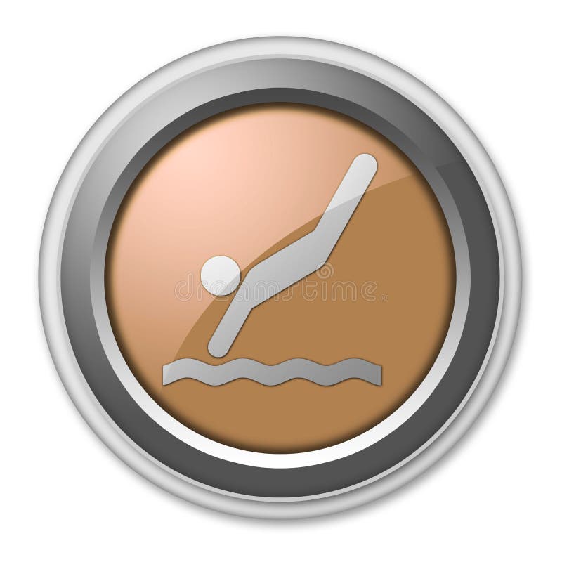 Icon, Button, Pictogram Diving Stock Illustration - Illustration of ...