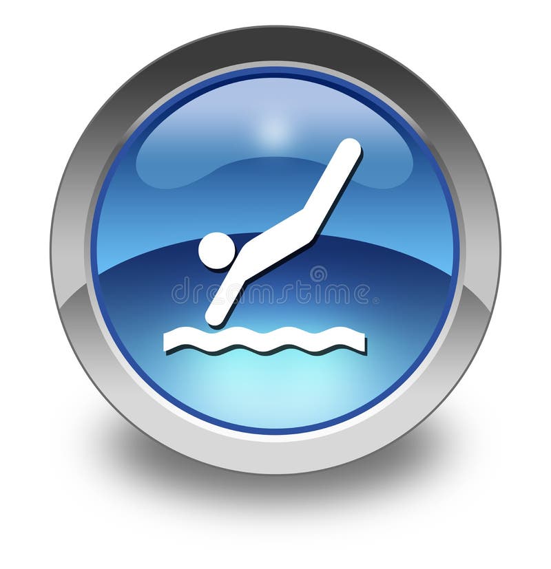 Icon, Button, Pictogram Diving Stock Illustration - Illustration of ...
