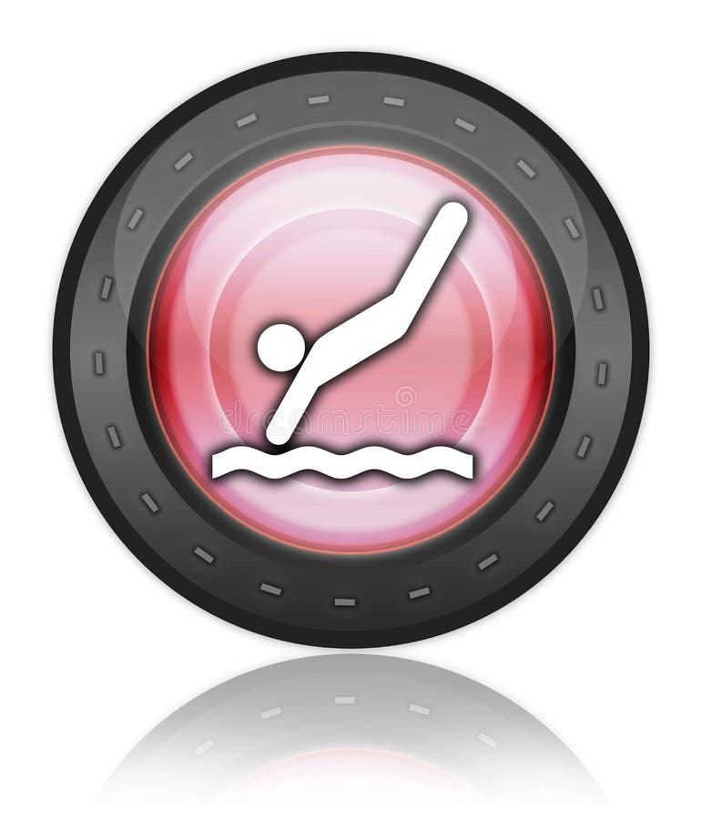 Icon, Button, Pictogram Diving Stock Illustration - Illustration of ...