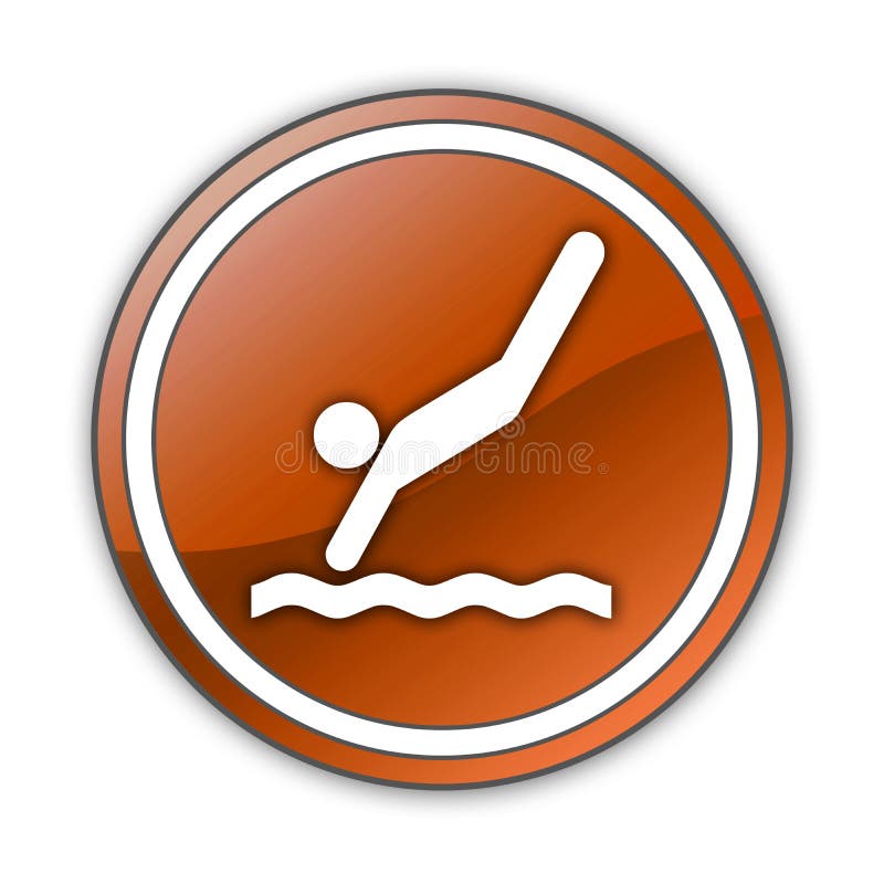 Icon, Button, Pictogram Diving Stock Illustration - Illustration of ...