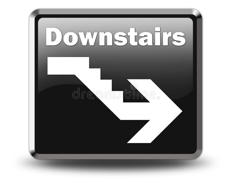 Icon, Button, Pictogram Downstairs Stock Illustration - Illustration of ...