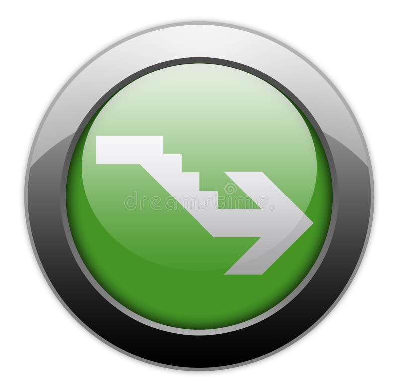 Icon, Button, Pictogram Downstairs Stock Illustration - Illustration of ...