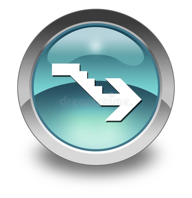 Icon, Button, Pictogram Downstairs Stock Illustration - Illustration of ...