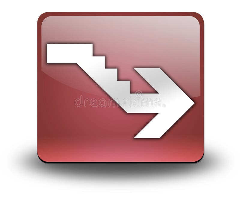 Icon, Button, Pictogram Downstairs Stock Illustration - Illustration of ...