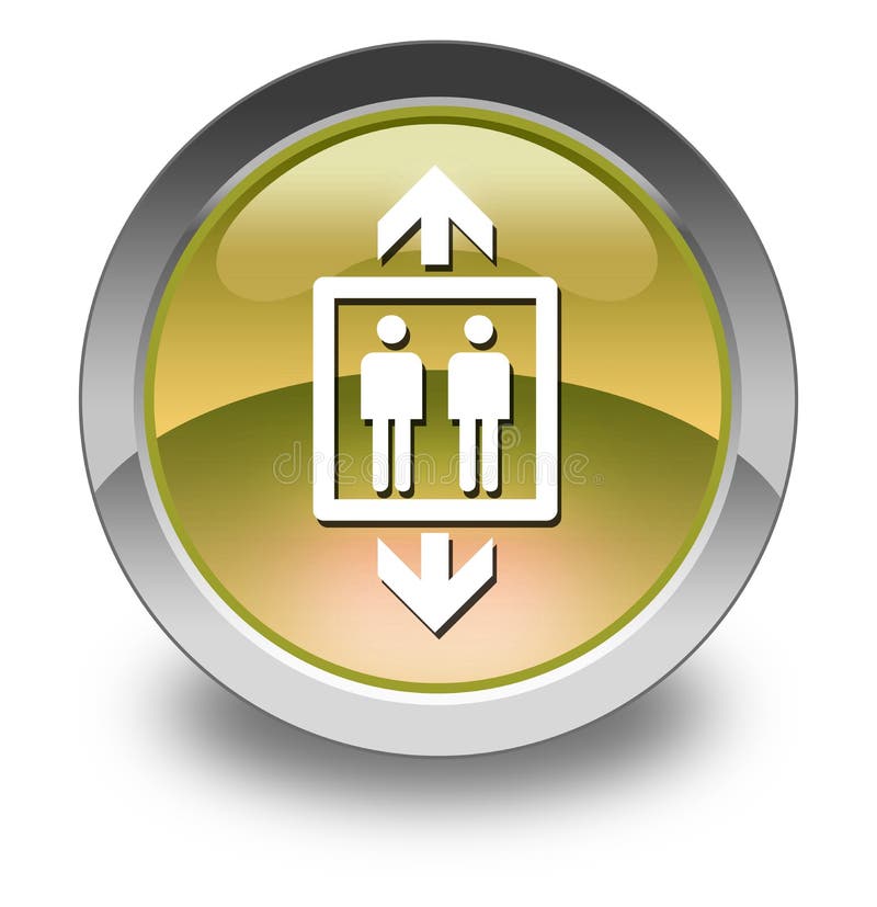 Icon, Button, Pictogram Elevator Stock Illustration - Illustration of ...