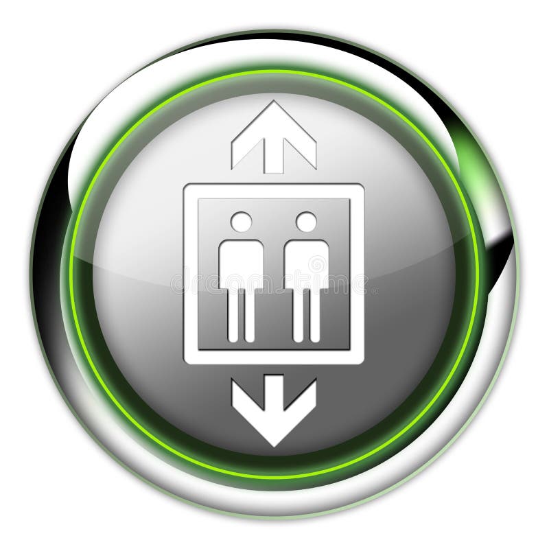 Icon, Button, Pictogram Elevator, Lift Stock Illustration ...