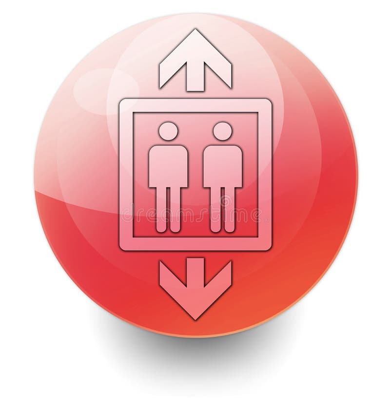 Icon, Button, Pictogram Elevator Stock Illustration - Illustration of ...