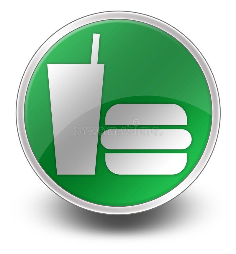 Icon, Button, Pictogram Fast Food Stock Illustration - Illustration of ...