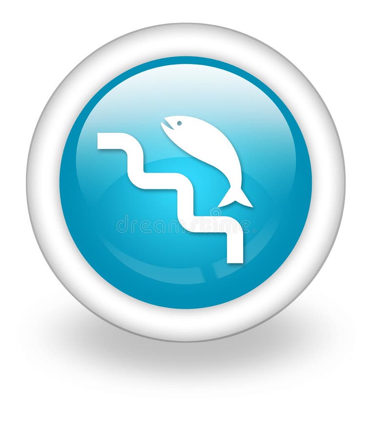 Icon, Button, Pictogram Fish Ladder Stock Illustration - Illustration ...