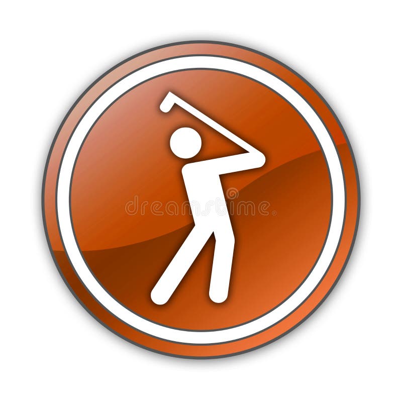 Icon, Button, Pictogram Golfing Stock Illustration - Illustration of ...