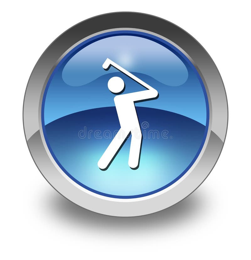 Icon, Button, Pictogram Golfing Stock Illustration - Illustration of ...