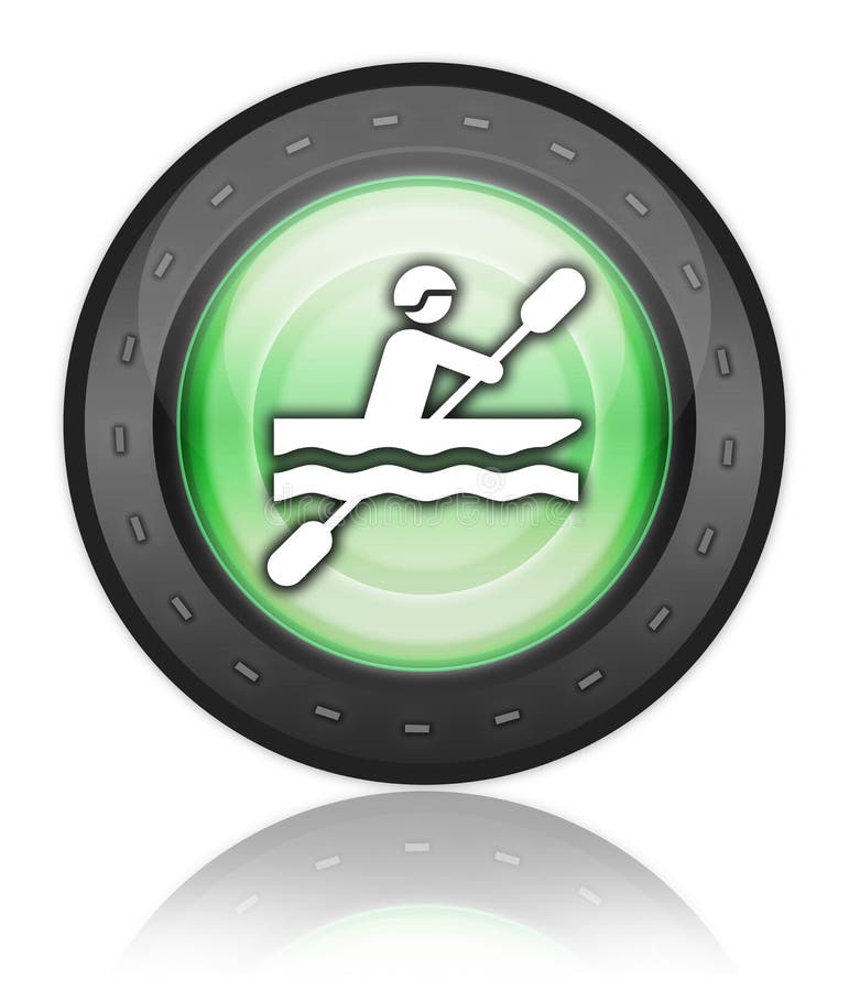 Icon, Button, Pictogram Kayaking Stock Illustration - Illustration of ...