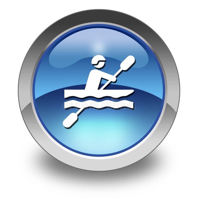Icon, Button, Pictogram Kayaking Stock Illustration - Illustration of ...