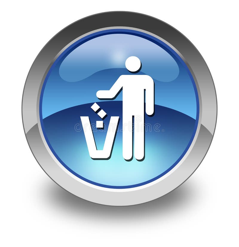 Icon, Button, Pictogram Litter Container Stock Illustration ...