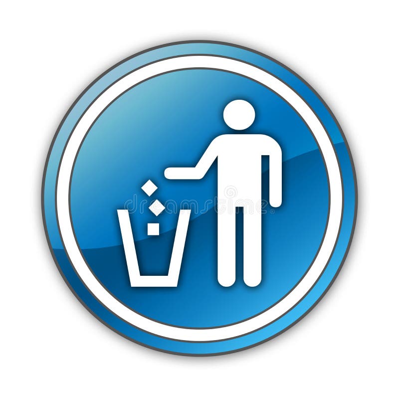 Icon, Button, Pictogram Litter Container Stock Illustration ...