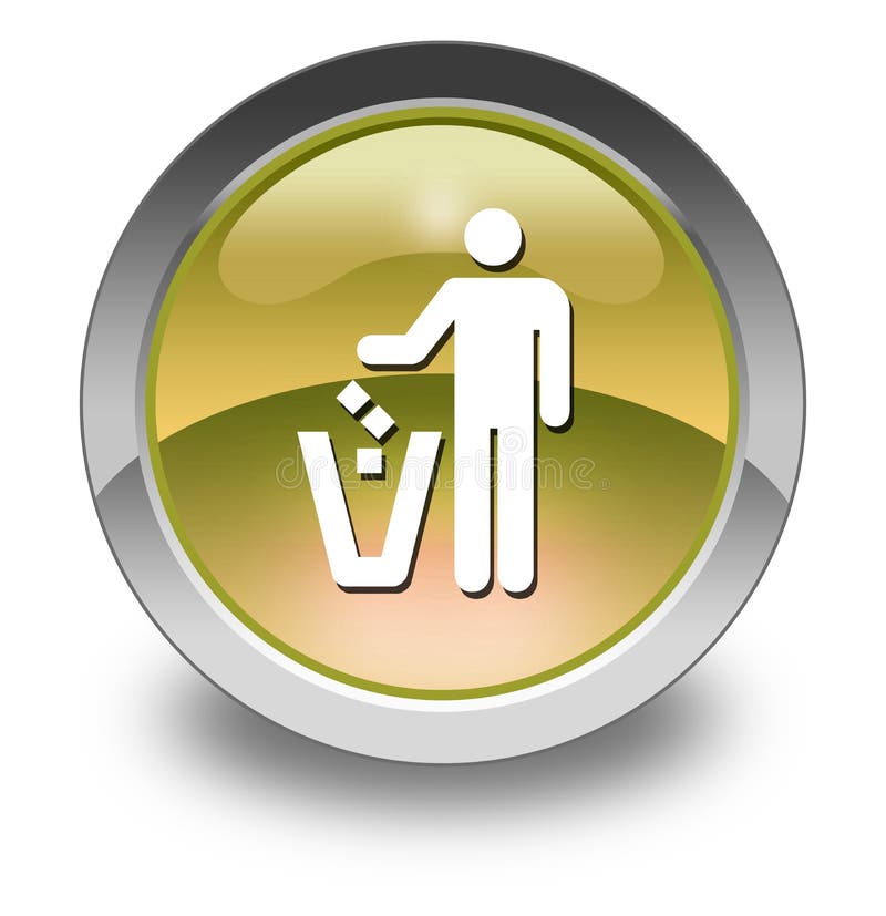 Icon, Button, Pictogram Litter Container Stock Illustration ...