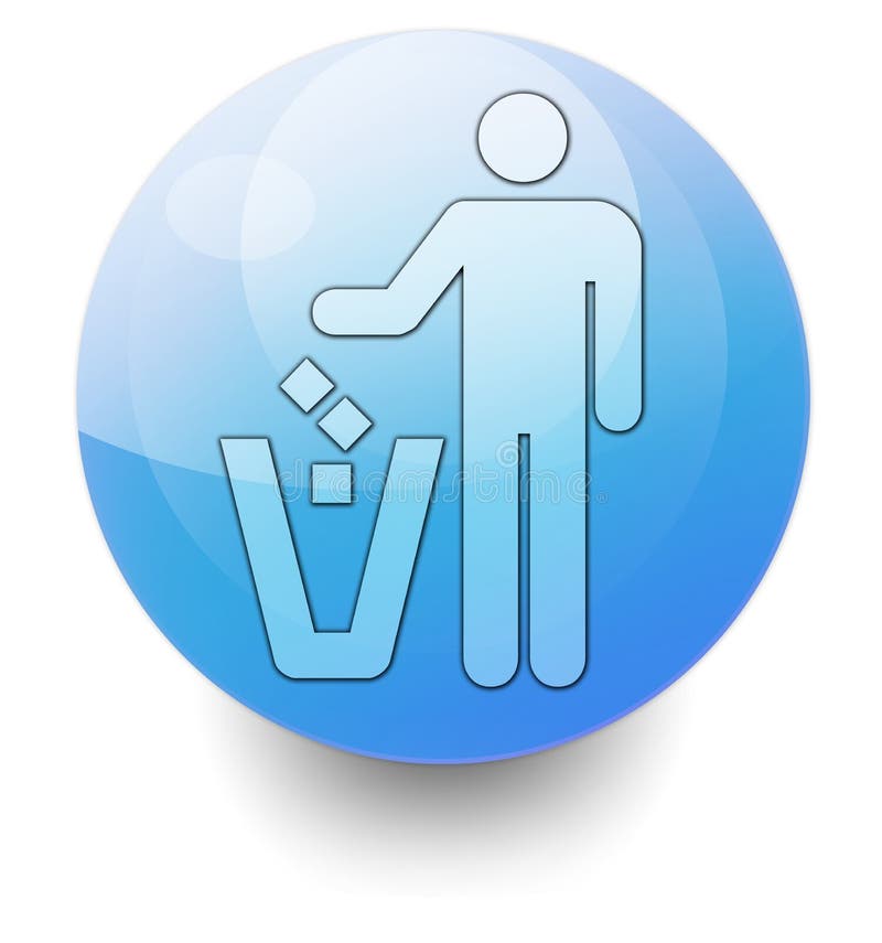 Icon, Button, Pictogram Litter Container Stock Illustration ...