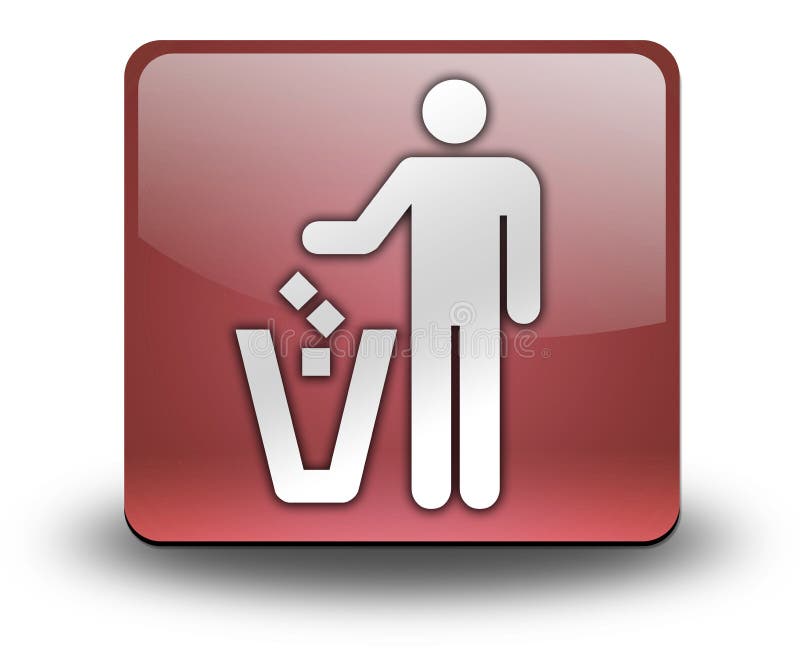 Icon, Button, Pictogram Litter Container Stock Illustration ...