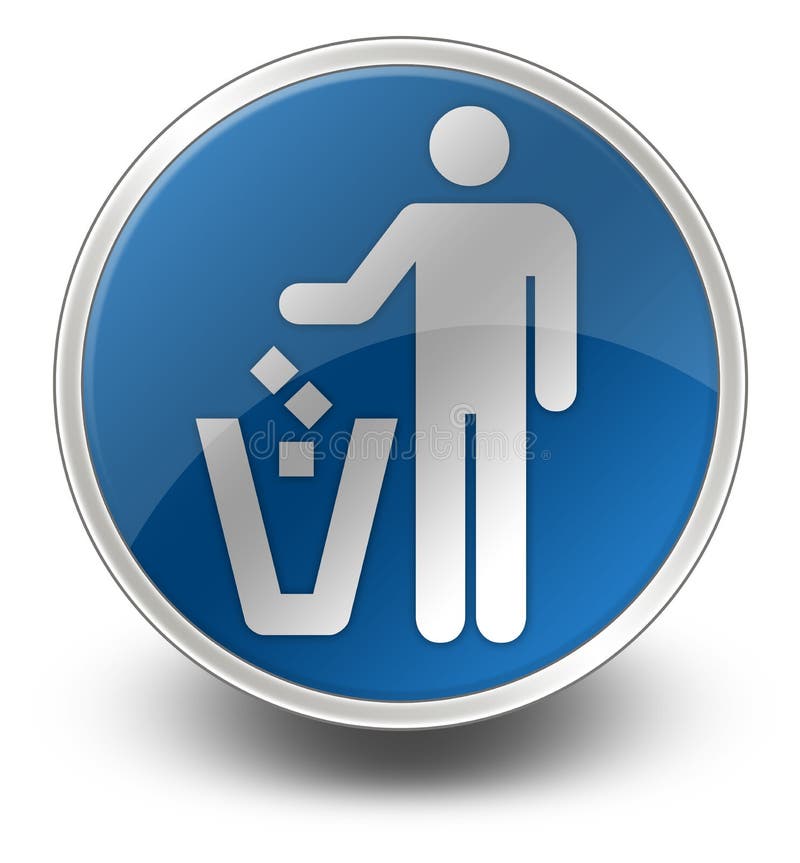 Icon, Button, Pictogram Litter Container Stock Illustration ...