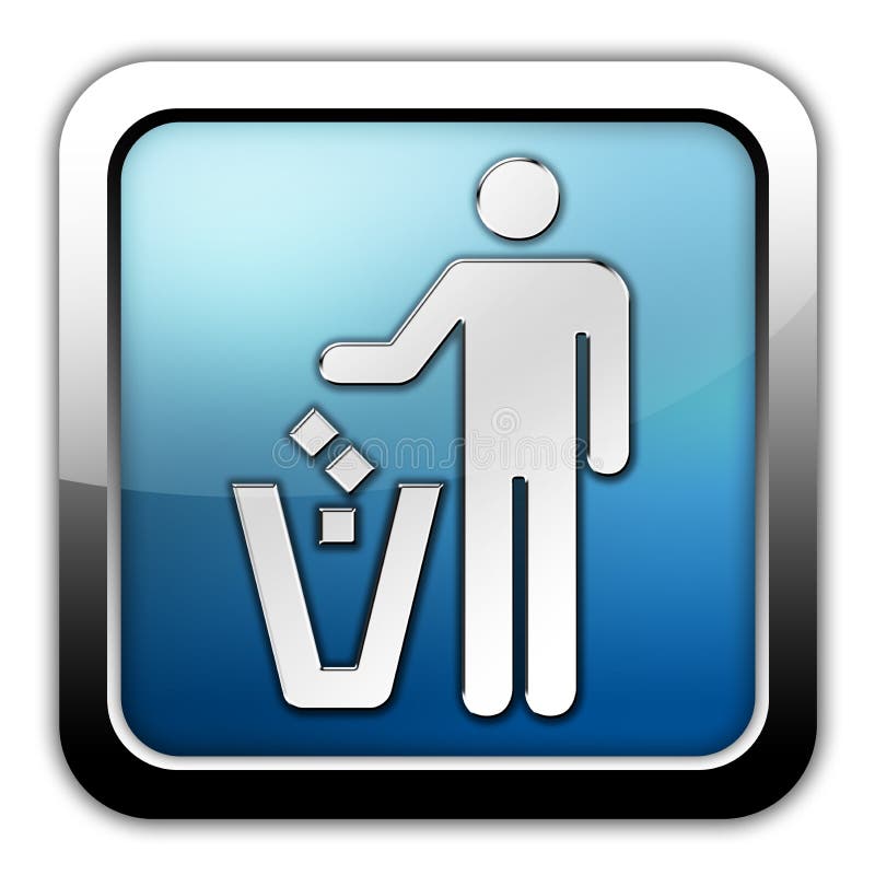 Icon, Button, Pictogram Litter Container Stock Illustration ...
