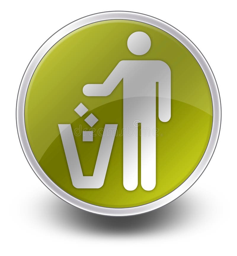 Icon, Button, Pictogram Litter Container Stock Illustration ...