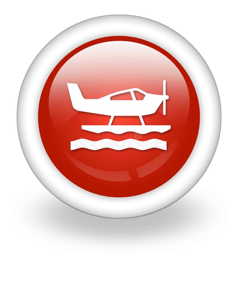 Icon, Button, Pictogram Seaplane Stock Illustration - Illustration of ...