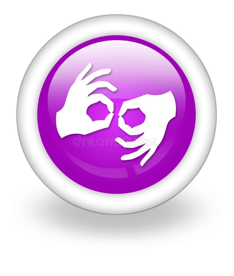 Icon, Button, Pictogram Sign Language Stock Illustration - Illustration ...