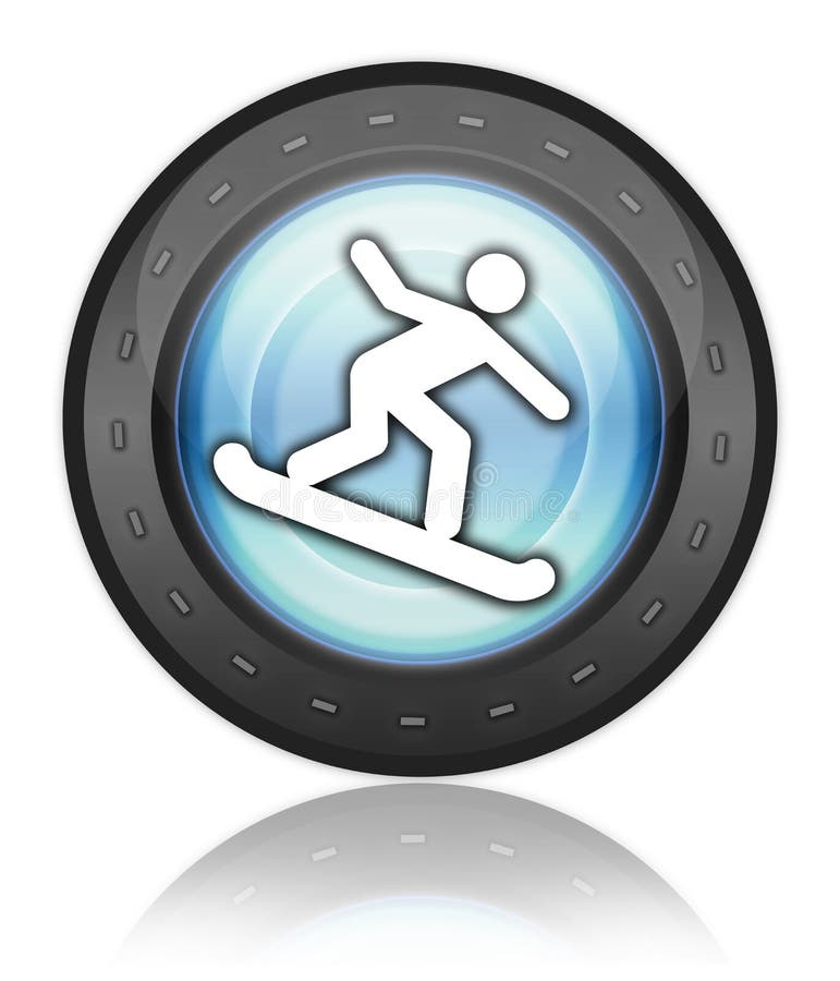 Icon, Button, Pictogram Snowboarding Stock Illustration - Illustration ...