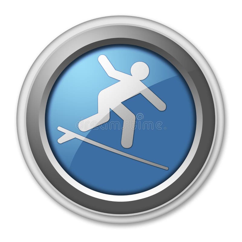 Icon, Button, Pictogram Surfing Stock Illustration - Illustration of ...