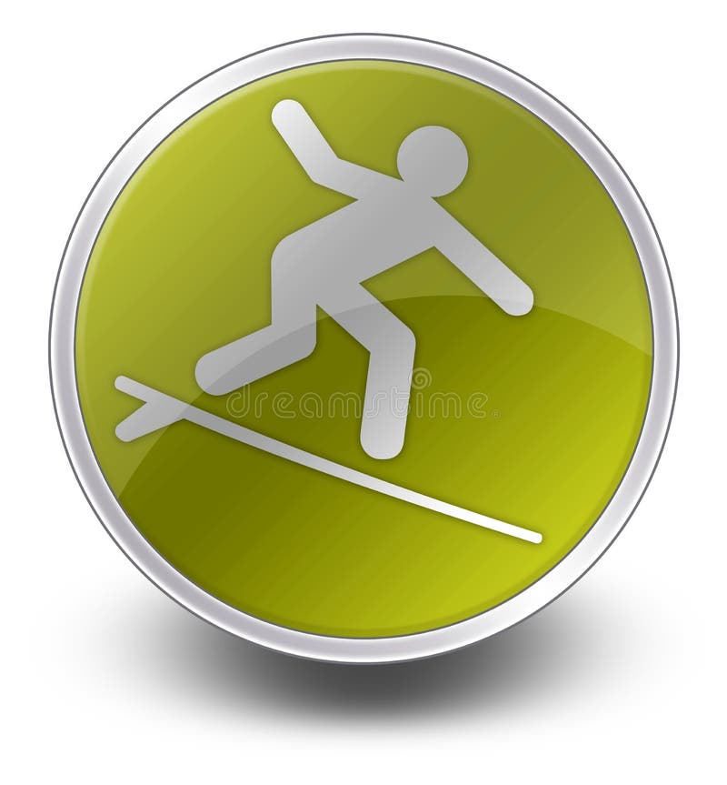 Icon, Button, Pictogram Surfing Stock Illustration - Illustration of ...