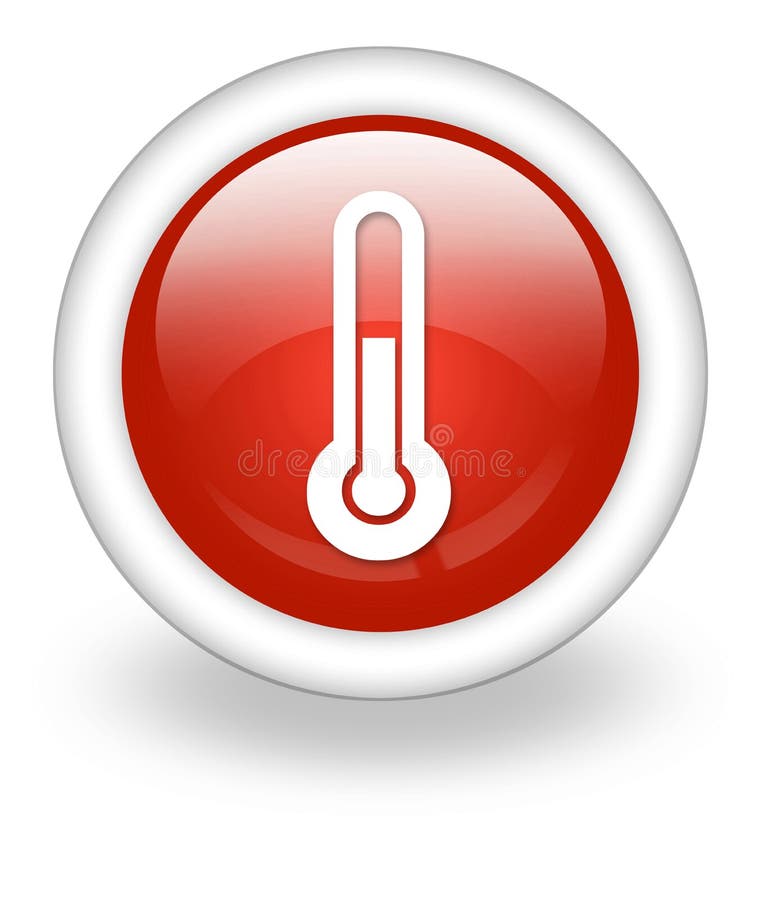 Buttons With Temperature Icon Stock Vector - Illustration of blue ...