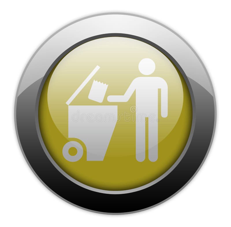 Icon, Button, Pictogram Trash Dumpster Stock Illustration ...