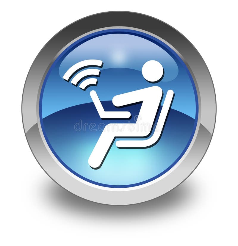 Icon, Button, Pictogram Wireless Access Stock Illustration ...