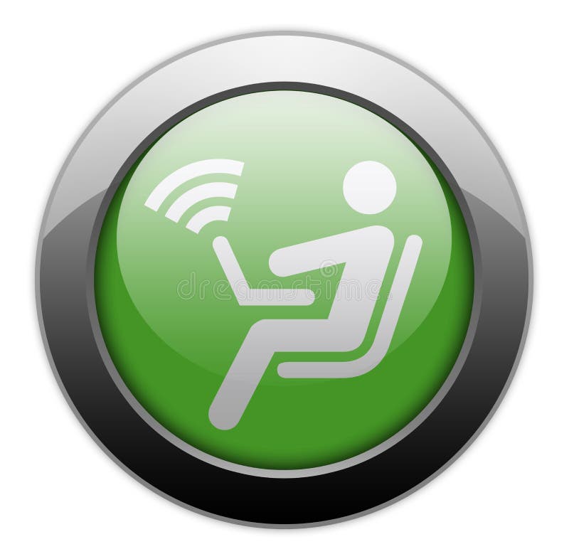 Icon, Button, Pictogram Wireless Access Stock Illustration ...