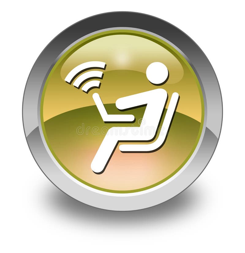 Icon, Button, Pictogram Wireless Access Stock Illustration ...