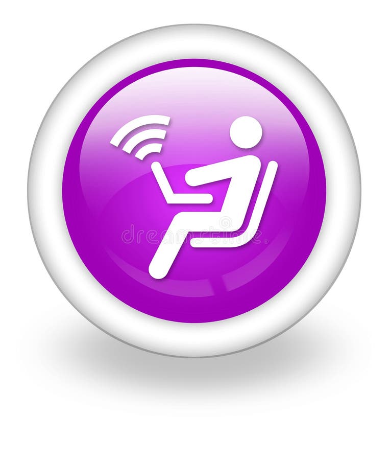 Icon, Button, Pictogram Wireless Access Stock Illustration ...