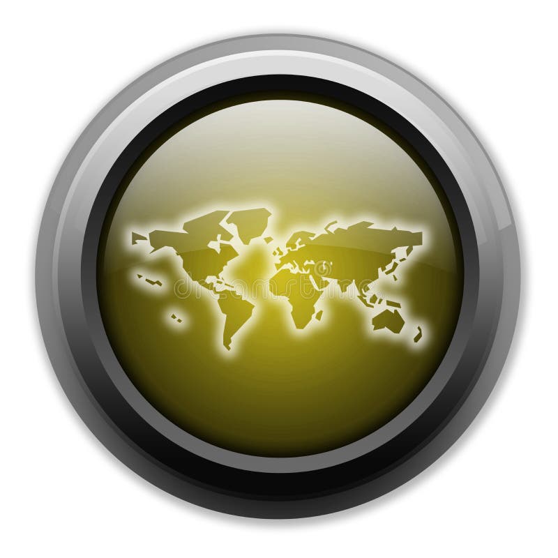 Icon, Button, Pictogram World Map Stock Illustration - Illustration of ...