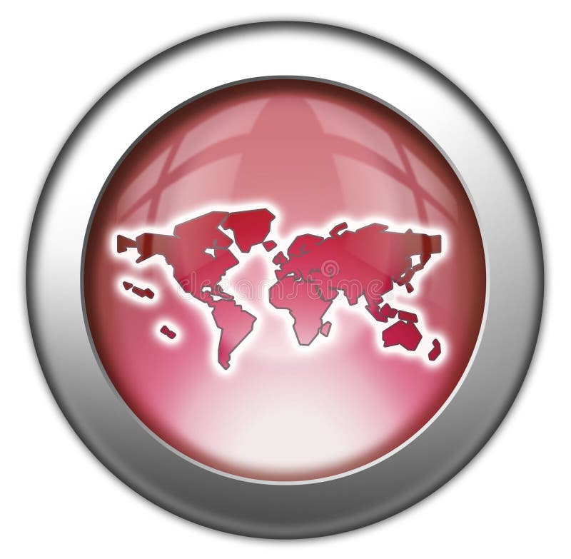 Icon, Button, Pictogram World Map Stock Illustration - Illustration of ...
