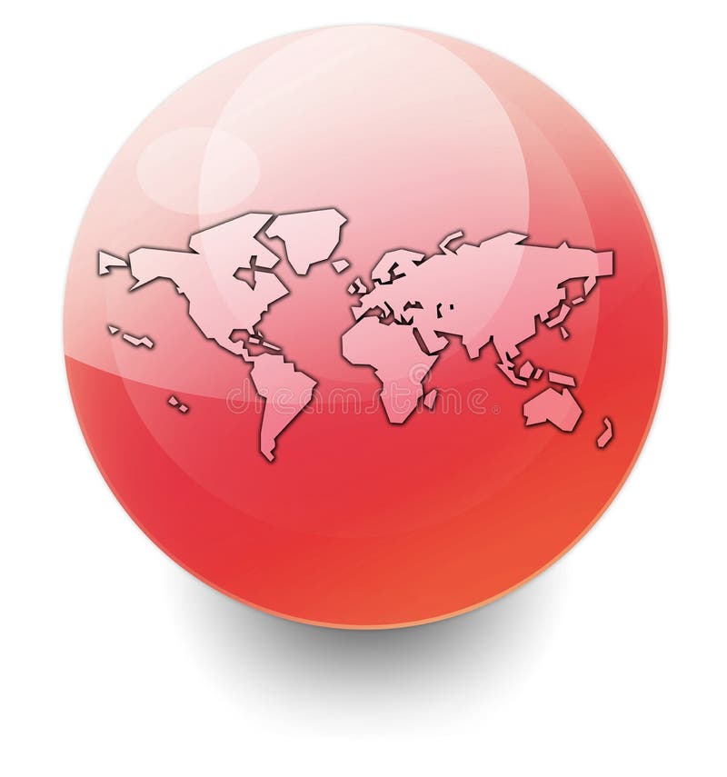 Icon, Button, Pictogram World Map Stock Illustration - Illustration of ...